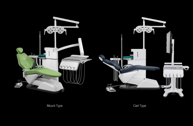 cart type or mount type dental unit chairs